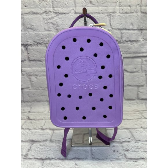 CROCS | Accessories | Crocs Mini Backpack Lavender Purple White Zipper ...